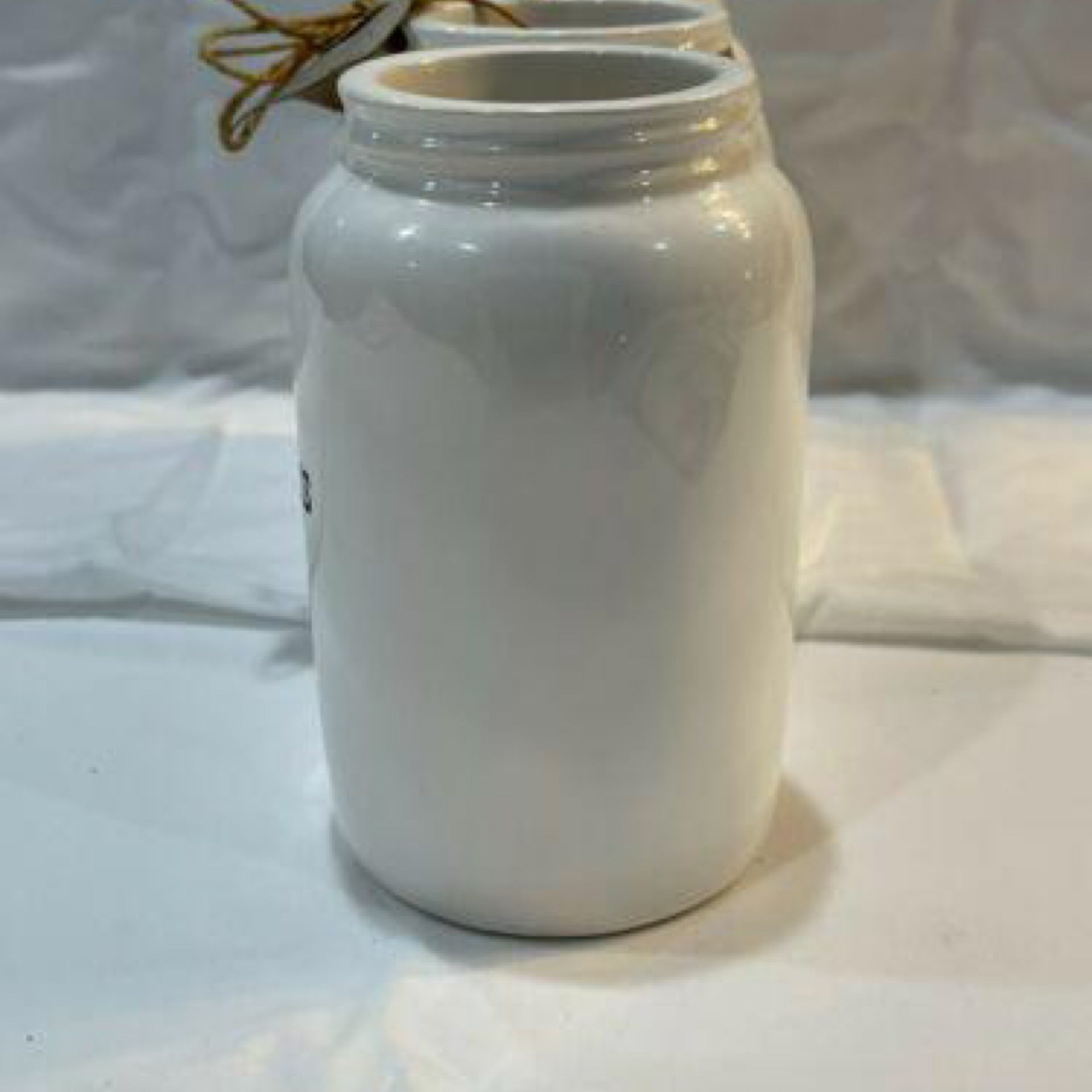 Mud Pie Farmhouse Ceramic Triple Utensil Holder | Florida Linen
